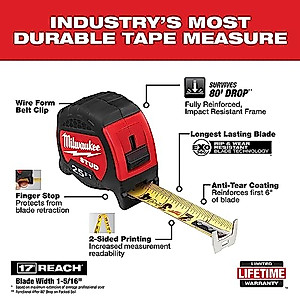 MILWAUKEE 48-22-9725 25ft Gen II STUD Tape Measure
