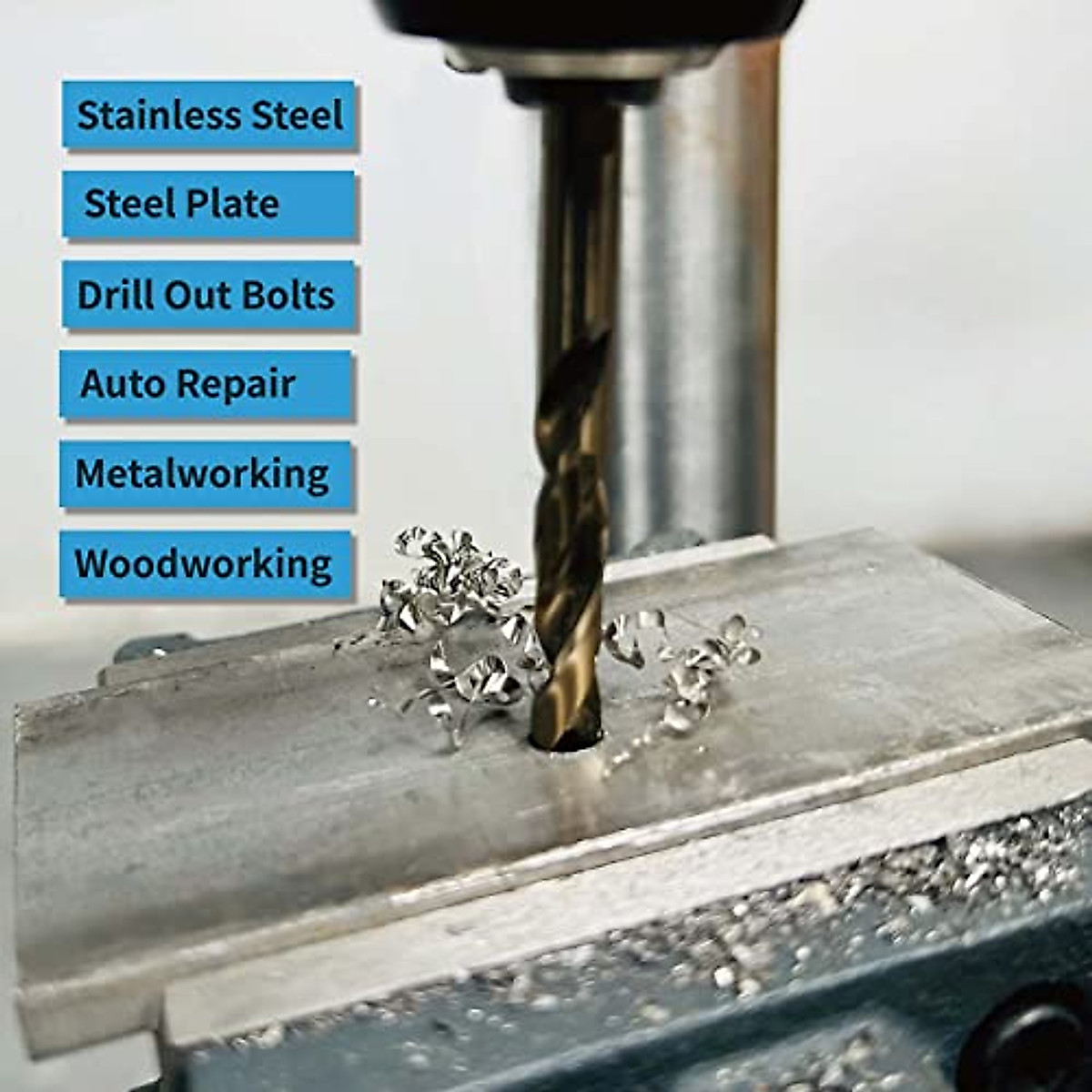 STROTON 6% Cobalt Drill Bits for Stainless Steel and Hard Metal (3/32 x 5PCS)