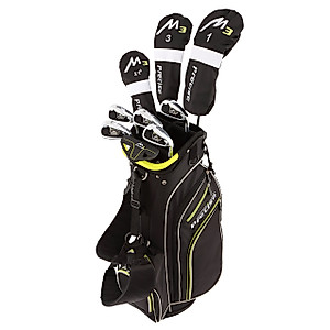 Precise M3 Men's Complete Golf Clubs Package Set Includes Driver, Fairway, Hybrid, 6-PW, Putter, Stand Bag, 3 H/C's - Right Handed - Regular or Tall Size (Blue - Tall Size +1", Right Handed)