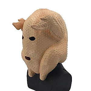 HENGYUTOYMASK Animal Realistic Mask Latex Full Head Turkey Costume Halloween Thanksgiving Party Masks
