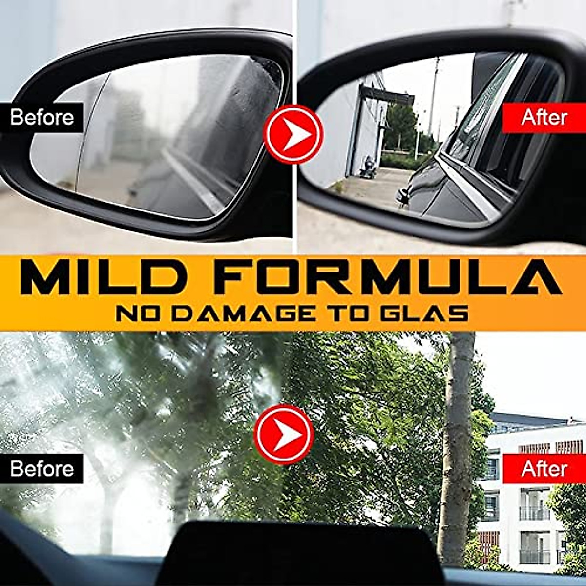 Glass Oil Film Removing Paste, Auto Car Glass Polishing Car Windshield Oil Film Cleaner for Bathroom Window Front Windshield Agent (1 Set)