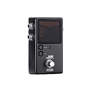 Monoprice Chromatic Pedal Tuner - Black, Normal & True-Bypass Outputs, Easy to Tune Your Bass & Guitars - Stage Right Series