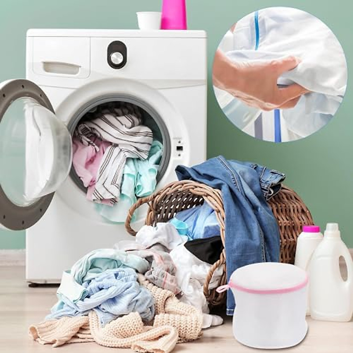 Bra Wash Bag - Polyster Bra Bags For Laundry | Protective Lingerie Wash Bags | Brassiere Washing Bags | Bra Washer Protector For Laundry | Lingerie Laundry Hamper Bags | Laundry Bra Bag For Underwear