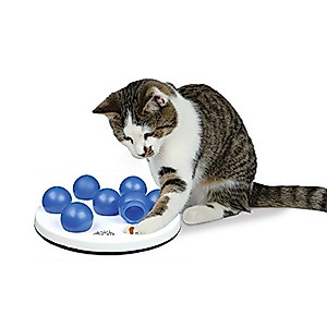 TRIXIE Pet Products Solitaire Game for Cats, White/Blue, 7.75 x 7.75 x 3 in. (4594)