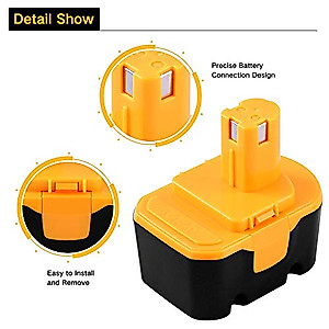 [Upgraded] 3600mAh Replacement Battery Compatible with Ryobi 14.4V Battery 1314702 130224010 130224011 130281002 1400144 1400655 HP1441 HP1441M HP1441MK2 HP1442M Battery Cordless Power Tools