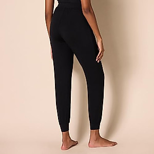 Amazon Essentials Womens Pajama Pants, Lightweight Knit Jersey Jogger Lounge Sleep Wear with Pockets, Black, X-Large