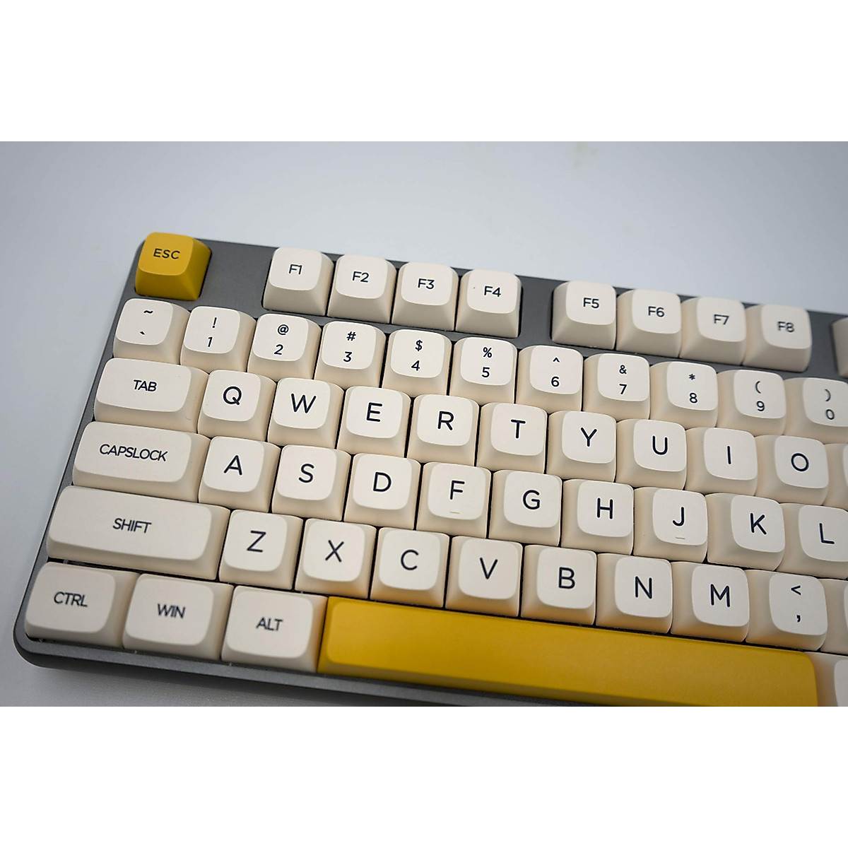 Blue Hat XDAS keycaps Dye-Sublimated Keycap for Cherry MX Switch keycaps for Wired USB Mechanical Gaming Keyboard (Milk)