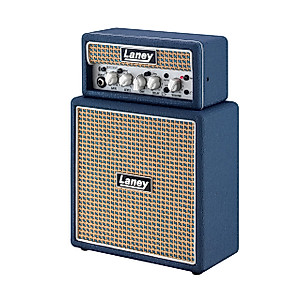 Laney MINISTACK-B-Lion Bluetooth Battery Powered Guitar Amp with Smartphone Interface, Blue (MINISTAK