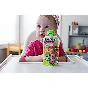 Sprout Organics, Stage 2 Variety Pack, Sweet Potato White Bean, Butternut Blueberry & Carrot Chickpea, 6+ Month Pouches, 3.5 oz (18-count) (Flavours May Vary)