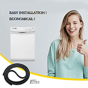 Upgraded W10542314 Dishwasher Door Gasket & Strike Kit, Compatible with Whirlpool Amana Crosley Estate Kenmore- Replaces 2409202 8268888 W10300589 W10284090 W10350162 AP5650274