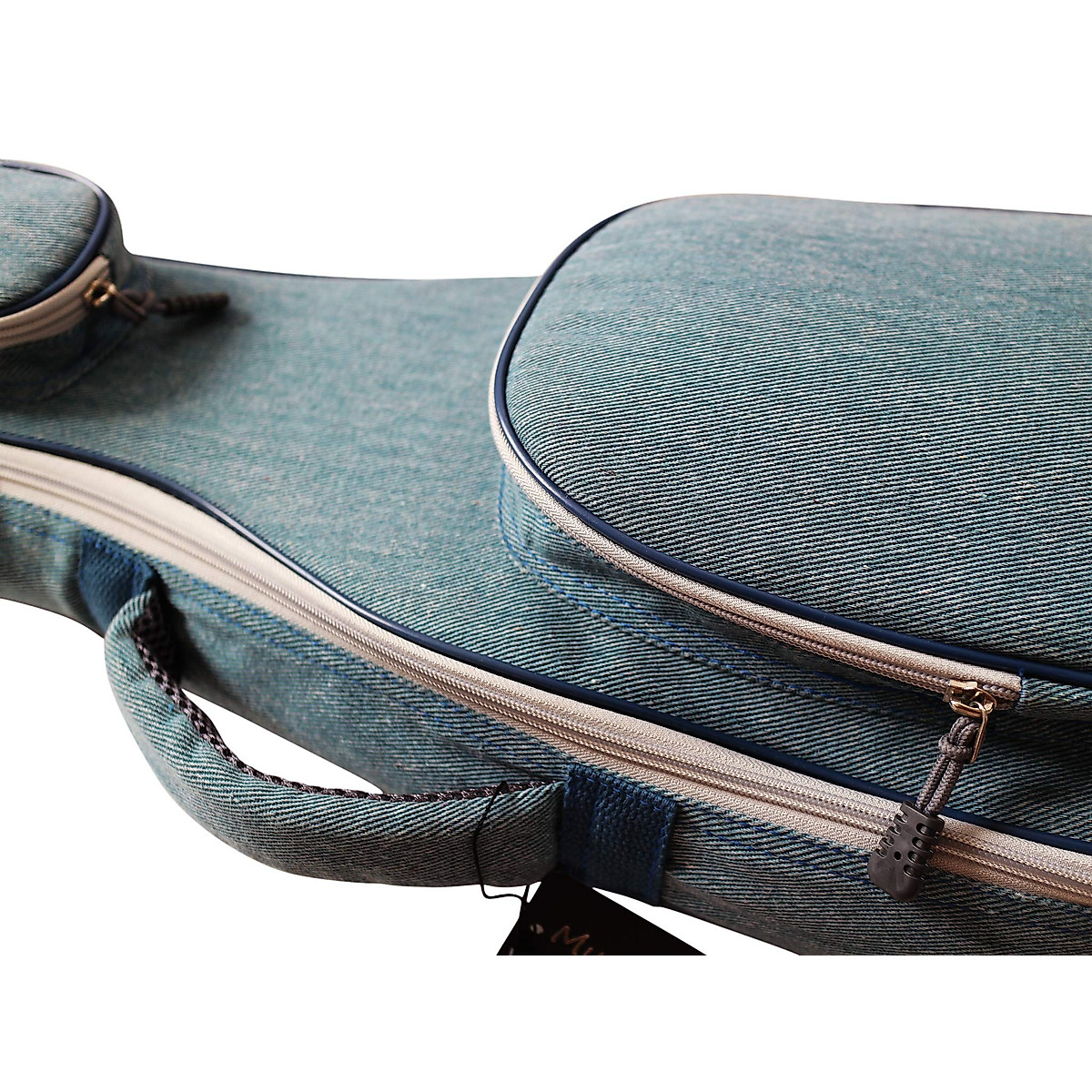 MUSIC FIRST Original Design 0.6" (15mm) Thick Padded Vintage Style Jeans Cloth/Denim Baritone Ukulele Case, Ukulele Bag (30"~31")