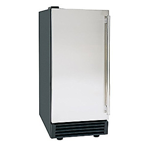 DUURA DI50 60Lb Premium Energy Star Clear Ice Cube Maker Machine for Built-in Undercounter or Freestanding Household Residential or Commercial Use, 15 Inch Wide, Silver