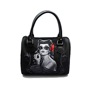 DGA Angels Day of the Dead Rockabilly Red Rose Bonita/Glamorous Handbag/Purse