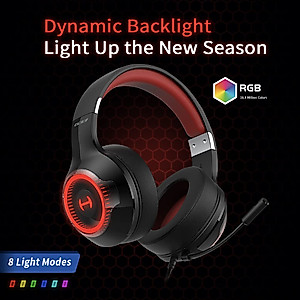 HECATE by Edifier G33 USB Gaming Headset, 7.1 Surround Sound, Over Ear Headphones with Detachable Noise Cancelling Microphone, 40mm Driver, RGB Light Effect, Works with PC, PS5, PS4, Mac, Laptop