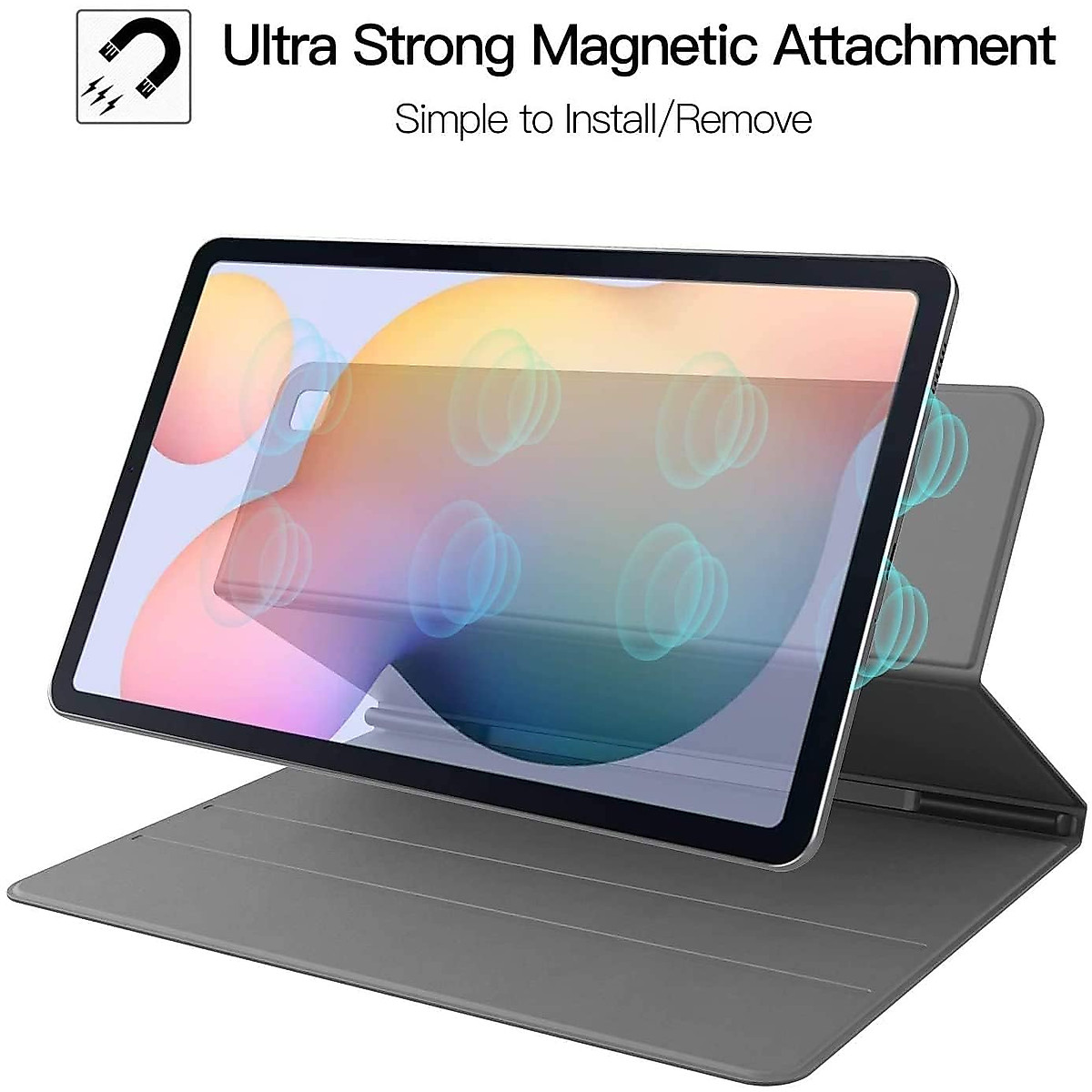 ZtotopCases for Galaxy Tab S6 Lite Case 10.4 Inch 2024/2022/2020, Strong Magnetic Case with Auto Sleep/Wake & Pen Holder, Slim PU Lightweight Stand Cover for Samsung Galaxy Tablet S6 Lite, Black