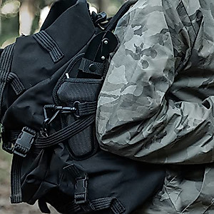 Black Sharp Edge Folding Sickle Weeder Gargening Hand Tool Portable Safety Wooden Handle Manual Grass Lawn with Sheath