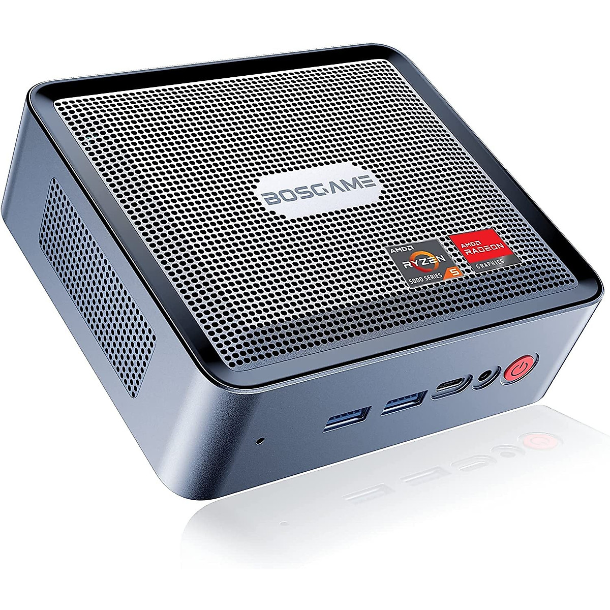 BOSGAME U56 Mini PC AMD Ryzen 5 5600U (Up to 4.2GHz), Mini Computers W11 Pro 16GB DDR4 RAM 512GB NVME SSD, Mini PC Gaming 4K@60Hz Triple Displays WiFi6/ BT5.2
