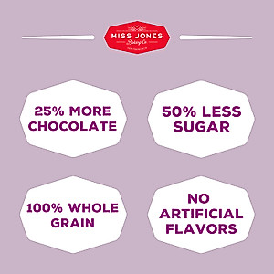 Miss Jones Gluten-Free Baking Brownie Mix - More Chocolate Chips, Guilt Free Brownie Mix, Naturally Sweetened Desserts & Treats, 14.67 Ounce (Pack of 1)