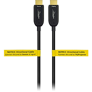 Rocketfish™ - 100' 4K UltraHD/HDR in-Wall Rated Active Fiber Optical HDMI Cable - Black