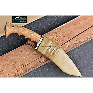 GK&CO. Kukri House Genuine kukri/khukuri - 6 Inch Iraqi Panawal Angkhola Gripper Handle White Sheath Hand Made in Nepal…