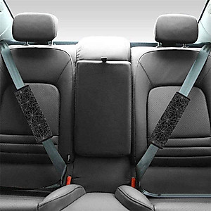 Forchrinse Spider Web Car Seat Belt Cover Pads,Soft Seatbelt Shoulder Pads 2 Pack, Safety Belt Strap Pad Protector for Adults and Children