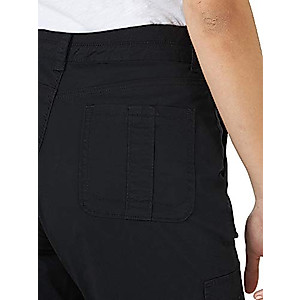 Lee Women's Relaxed Fit Avey Knit Waist Cargo Bermuda Short Black 16