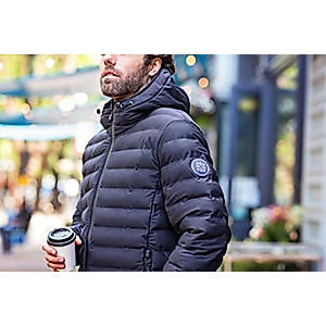 Cutter & Buck Mission Ridge Repreve Eco Insulated Mens Puffer Jacket, Black, XX-Large