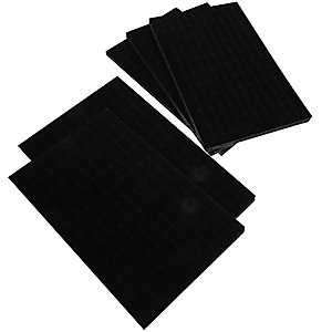 ARTIBETTER Jewelry Storage Insert - Foam Jewelry Inserts (3pcs) - Black Velvet Ring & Earring Display Pad for Jewelry Storage Box