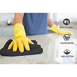 Softolle Premium Wash Cloths - 100% Combed Ring Spun Cotton WashCloth - Pack of 12 Luxury Washcloths – Ultra Soft Face Towels - Highly Absorbent Wash Cloth for Face- 13" x 13" Inches (Grey)