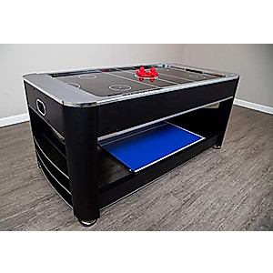 Triple Threat 6-ft 3-in-1 Multi Game Table with Billiards, Air Hockey, and Table Tennis