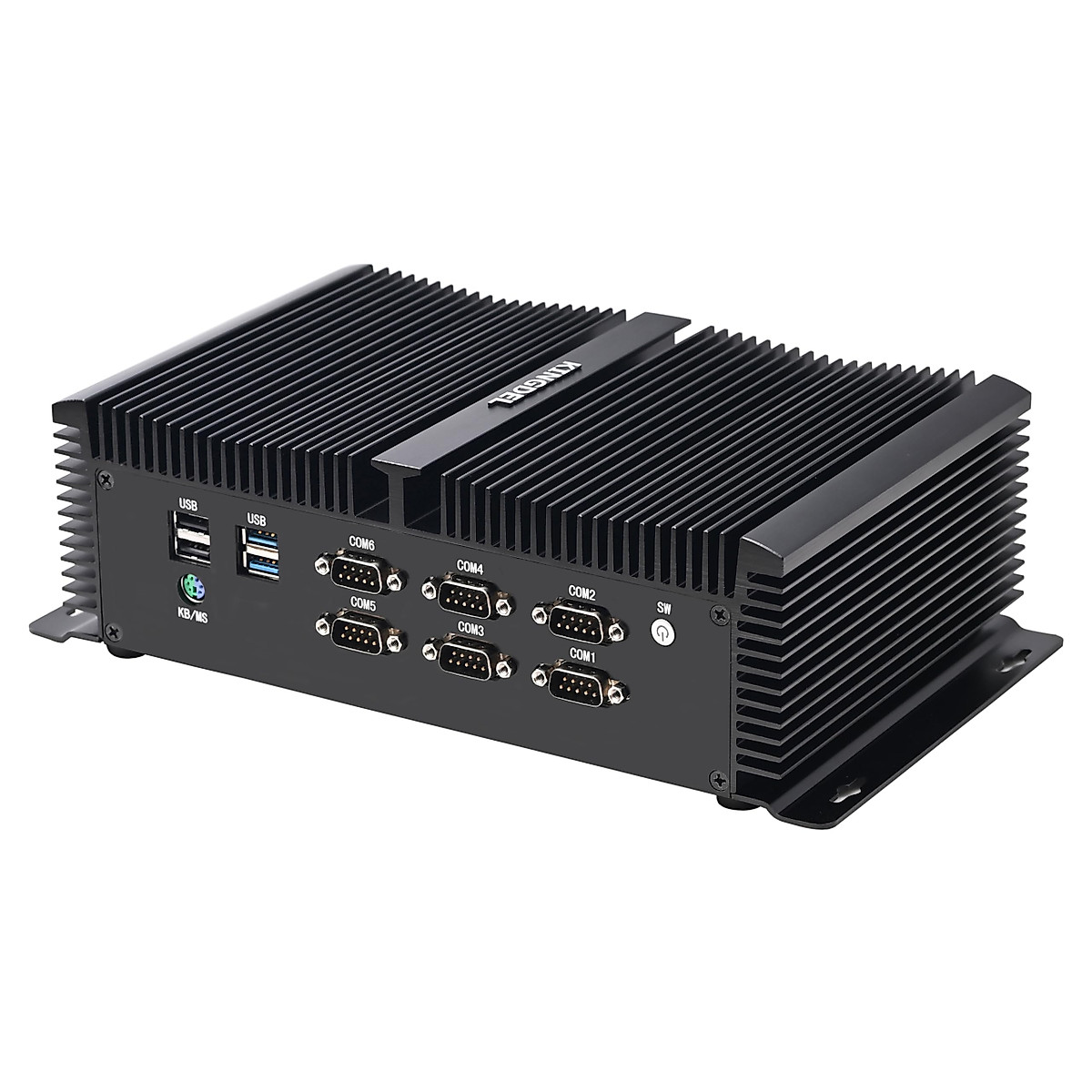 KINGDEL NC9000 Mini Gaming PC Core i7-10750H 8 Cores 16MB Cache Max 5.00GHz CPU, 32GB DDR4 RAM 1TB SSD 3xHD 6xCOM 8xUSB Support WOL PXE Restore AC Power Loss