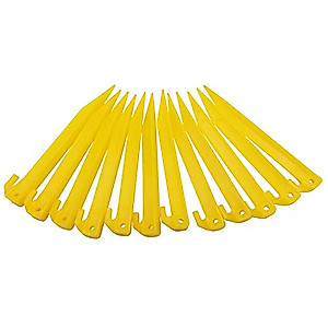 GDLPZM 24pcs Plastic Tent Pegs Durable Spike Hook Awning Camping Caravan Pegs Accessory