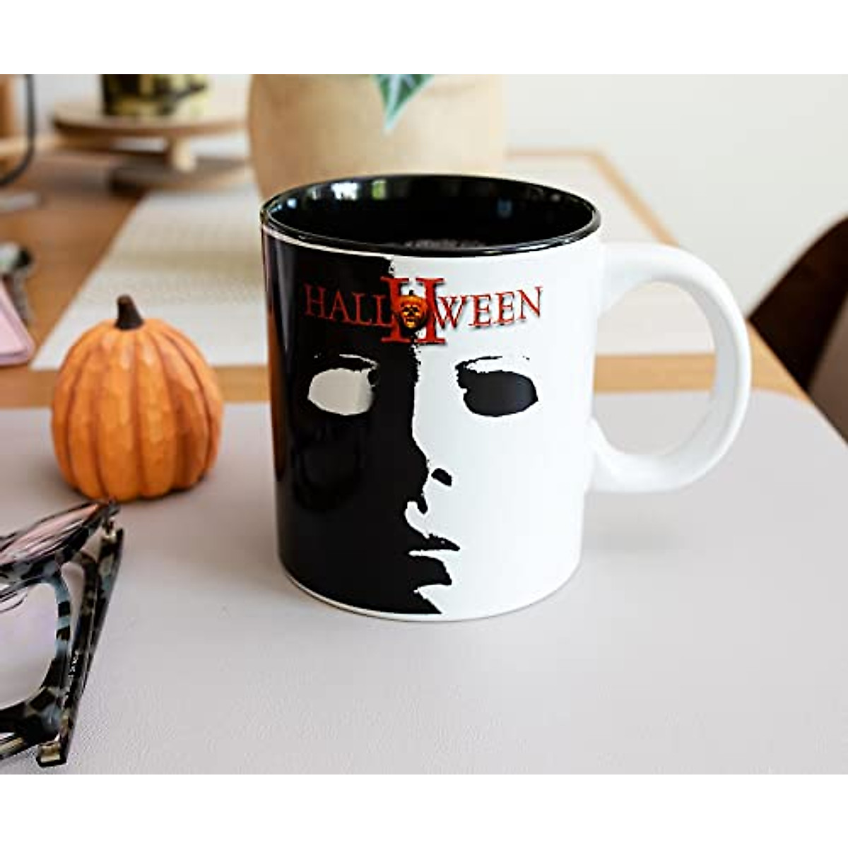 Halloween II Michael Myers Face Ceramic Mug | Large 20-Ounce Coffee Cup For Espresso, Tea
