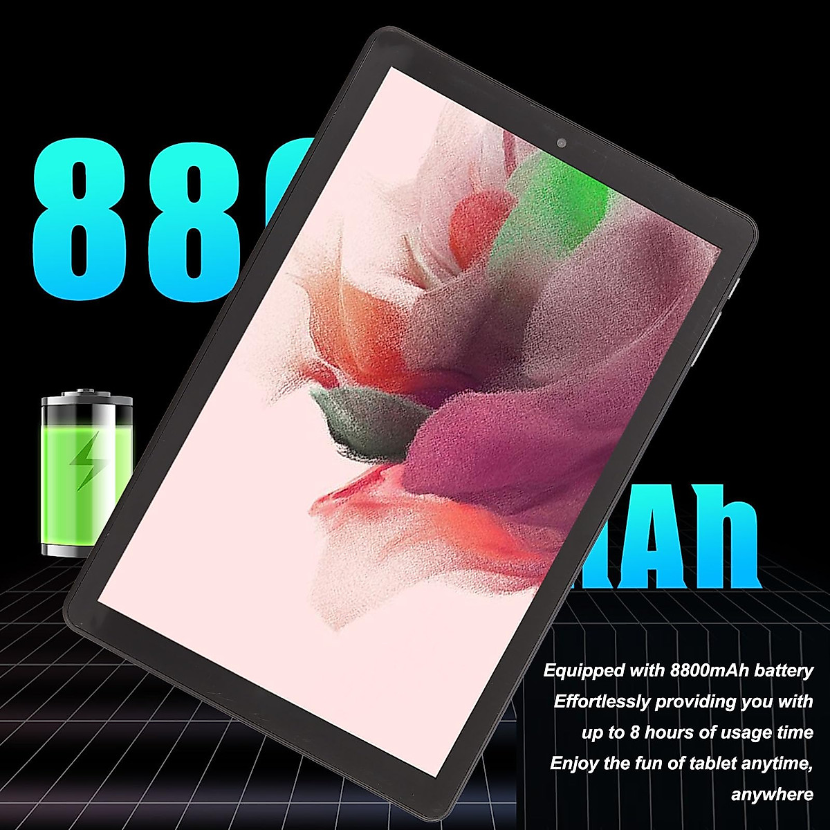 DAUERHAFT WiFi Tablet Dual Box Speakers 10.1 Inch Digital Tablet 4GB RAM 64GB ROM 8 Core 2 in 1 for Reading Games (US Plug)