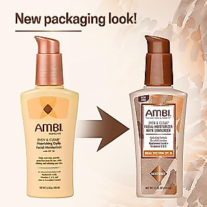 Ambi Even & Clear Daily Facial Moisturizer with SPF 30, 3.5 Ounce