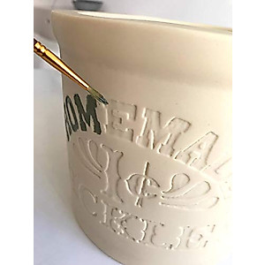 Handmade with Love by Fatima. Utensils holder in Monica’s kitchen. Homemade 1 cent Pickles Jar. Housewarming Gift. Great present for your friends. Totally Handmade.