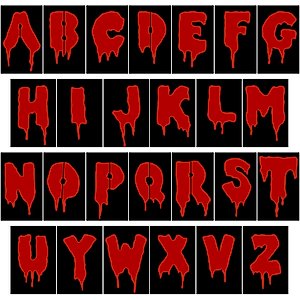26pcs Halloween Letter Stencils Alphabet Painting Stencil Reusable DIY Drawing Letter Stencil for Painting on Wood Canvas Template Paint Stencils for Crafts Fabric Home Décor (4 Inch)