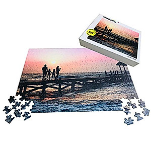 MXCUSTOM Custom Wooden Jigsaw Puzzle 500 Pieces, Customized Personalized Jigsaw Puzzles with Photo Image Text Picture for Adult & Child Design Your Own Puzzle (PUZ-500)