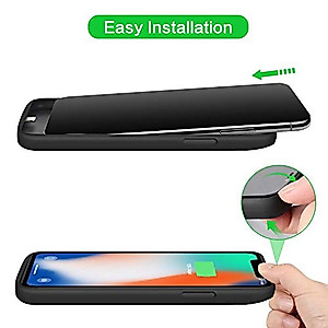 QTshine Battery Case for iPhone X/XS/10, Newest [6500mAh] Protective Portable Charging Case Rechargeable Extended Battery Pack for Apple iPhone X/XS/10(5.8') Backup Power Bank Cover - Black