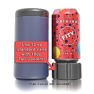 Fity (2 Pack) - A 12oz can Adapter for The 16oz YETI MiiR CamelBak Tall Koozie Colster Beer Soda Drink Cooler Cozy Insulator Spacer Extension, 473ml