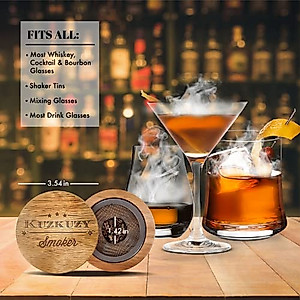Cocktail Smoker Kit with Torch – 4 Flavors Wood Chips – Bourbon, Whiskey Smoker Infuser Kit, Old Fashioned Drink Smoker Kit, Birthday Bourbon Whiskey Gifts for Men, Dad, Husband (Without Butane)