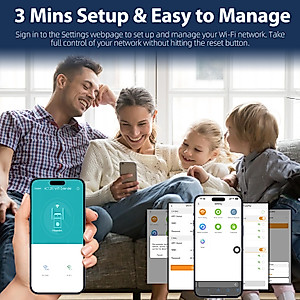 2023 New WiFi Extender 1200Mbps WiFi Signal Booster for Home 6000 Sq.ft and 35 Devices, Dual Band 2.4G/5G Outdoor Signal Amplifier with Ethernet Port