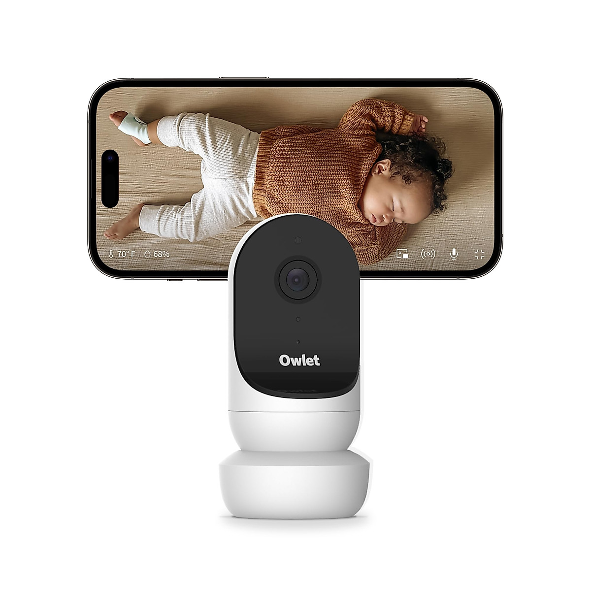 Owlet Cam Smart Video Baby Monitor with Video Camera and Audio - Secure Wifi, 1080p Night Vision, Customize Cry, Sound and Motion Alerts, 2-way audio, Mounting kit