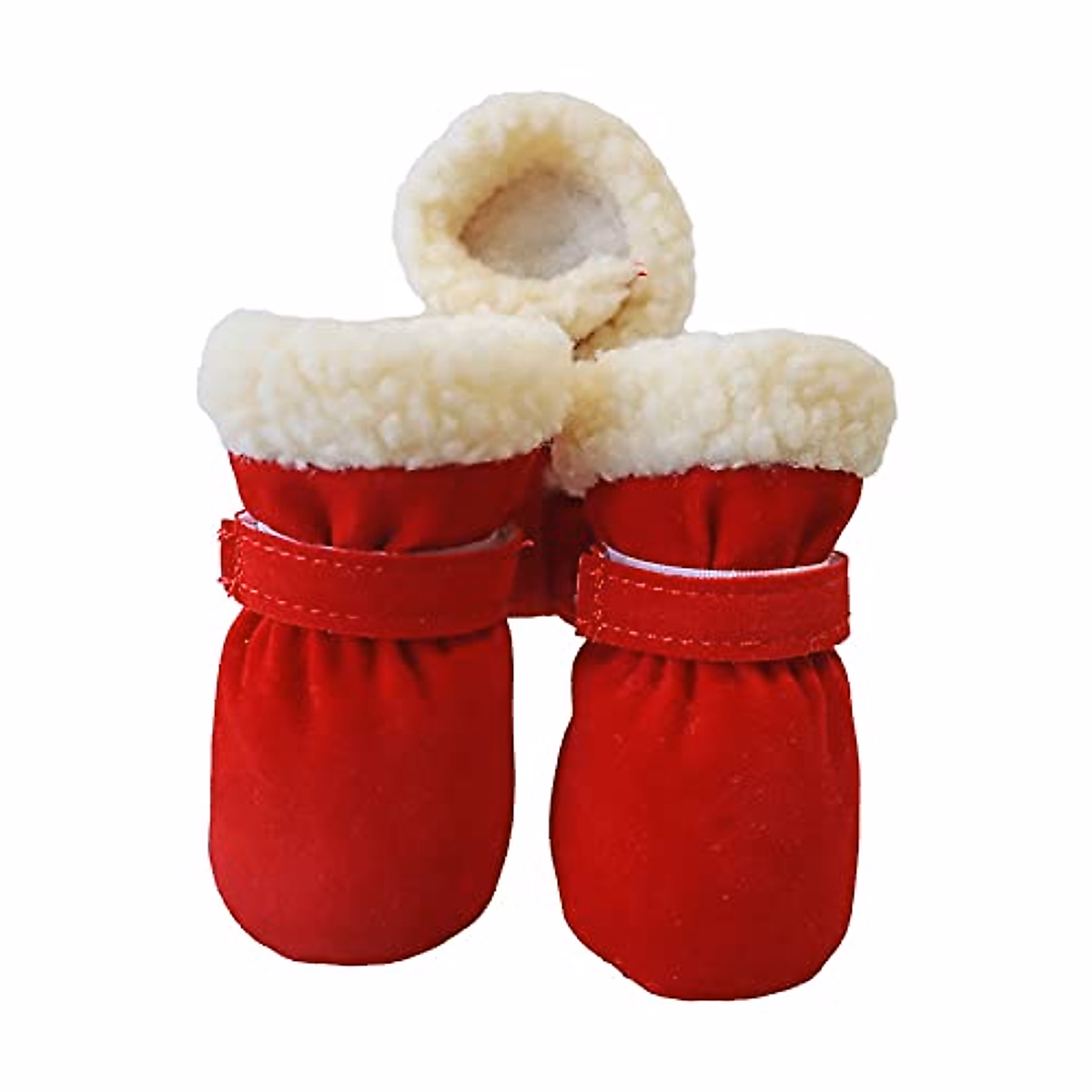 HonpraD Dog Clothes for Big Dogs Shoes Pet Boots Warm Velvet Warm Plus Shoes Windproof Pet Soft-Soled Snow Dog Female Clothes Winter