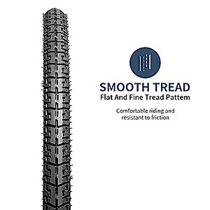 YunSCM 700C Road Bike Tires 700 x 35C 37-622 ETRTO and 700C Bike Tubes 700x35/43C AV48mm Schrader Valve Compatible with 2 Rim Stips for 700x35C Bike Bicycle Tires and Tubes- 2 Pack