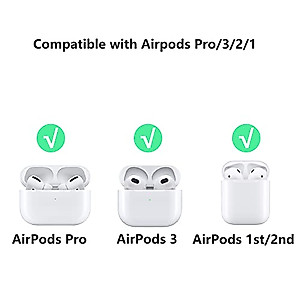 Kedoo Magnetic Anti-Lost Straps for AirPods 1/2/3/Pro/Pro 2, 4 PCS Colorful Soft Silicone Sports Lanyard, Neck Rope Cord for Running, Fitness, Dancing (Black White Blue Red)