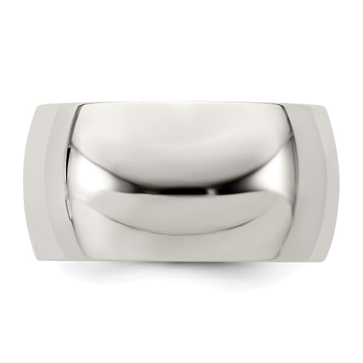 IceCarats 925 Sterling Silver 10mm Half Round Plain Classic Wedding Band Ring Size 13.5