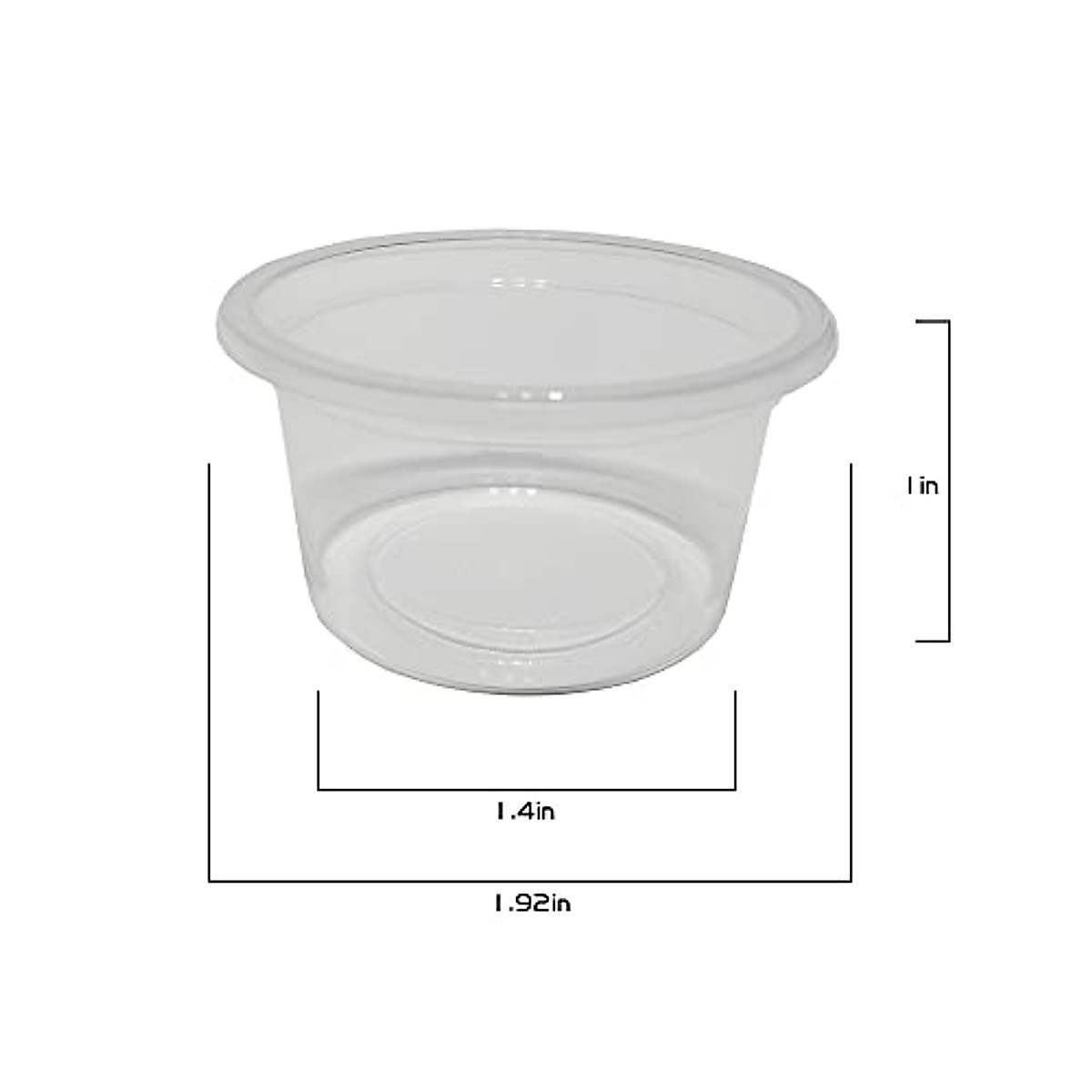 MRTIOO 100pcs 1oz Crested Gecko Food and Water Feeding Cups, Reptile Feeder Bowls, for Lizard and Other Small Pet Ledge Accessories Supplies