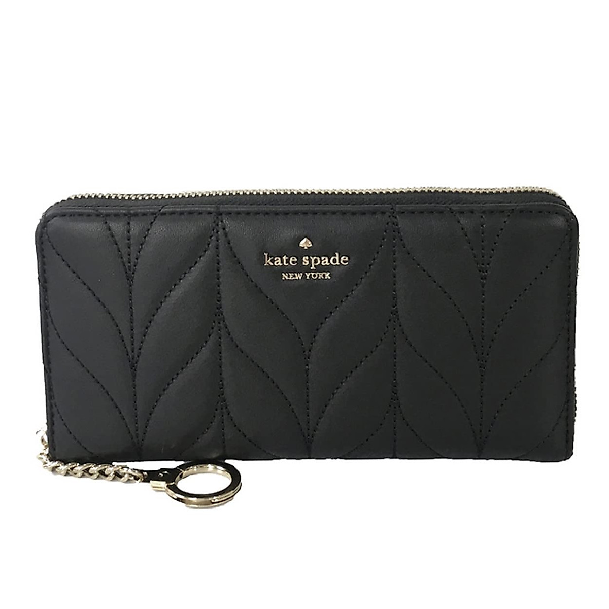 Kate Spade Briar Lane Quilted Leather Neda Zip Around Wallet, Black