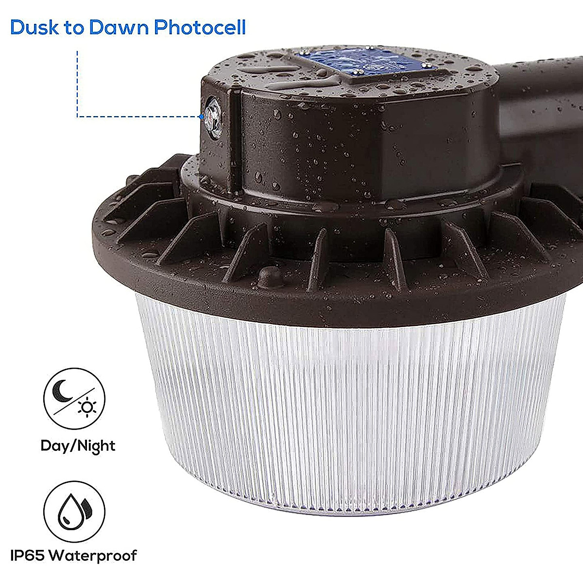 SAATLY LED Barn Light 50W, Dusk to Dawn Area Lights with Photocell, Outdoor Security Flood Lighting, ETL & DLC Listed, IP65 Waterproof, 110-277V, 6000LM 5000K Daylight for Garage, Yard